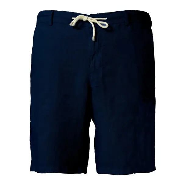 Jacques Zolty Valmont Linen Bermudas Navy - Blue