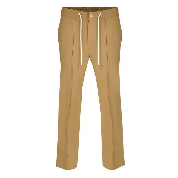 DAVID WEJ Ashford Plain Loose Fit Drawstrings Trouser – Biege - Brown