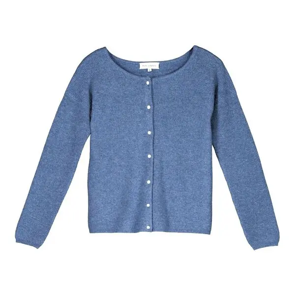 BEL CASHMERE Camille Cashmere Cardigan In Hortensia - Blue