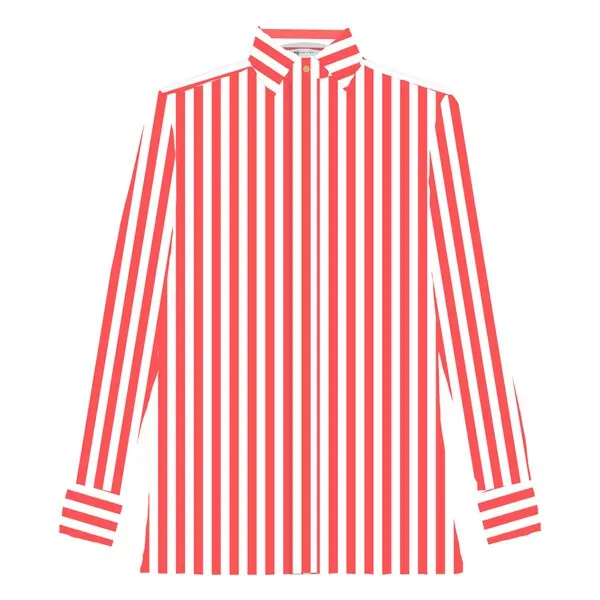 MY PAIR OF JEANS White / Red Bars Shirt - White/red