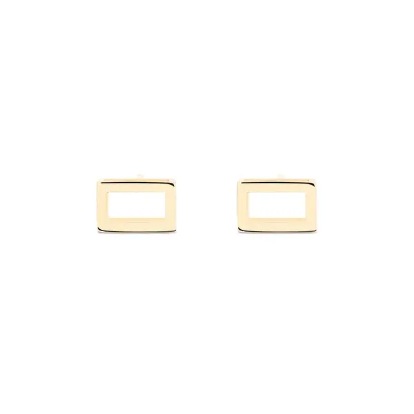 SHEIDA FARROKHI Rectangle Stud Earrings Solid Yellow - Gold/yellow