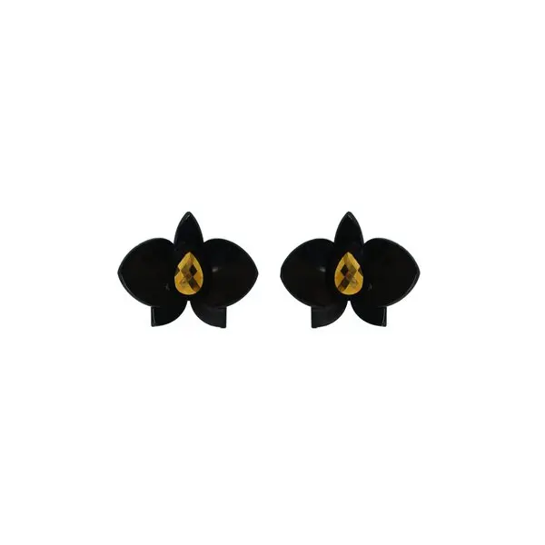 GISSA BICALHO Acrylic Handmade Earring Xs Orchid - Black