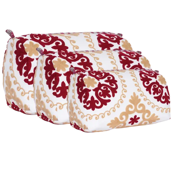 CYC The Suzani Three Piece Travel Set - Red