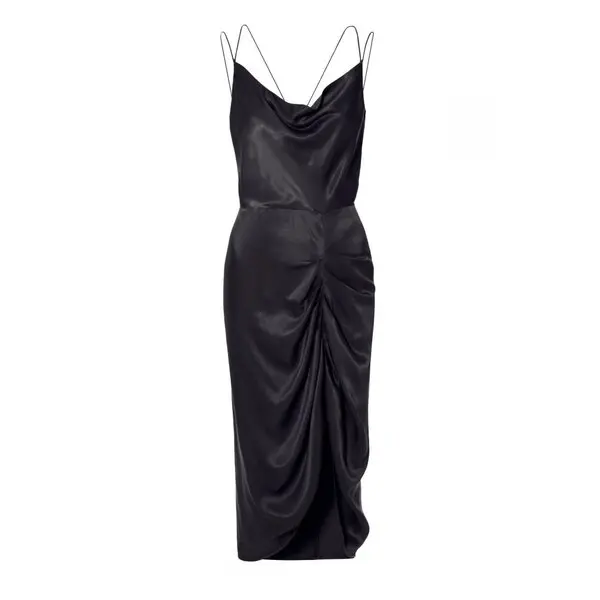 AGGI BY HALEWSKI Ava Glossy Dress - Black
