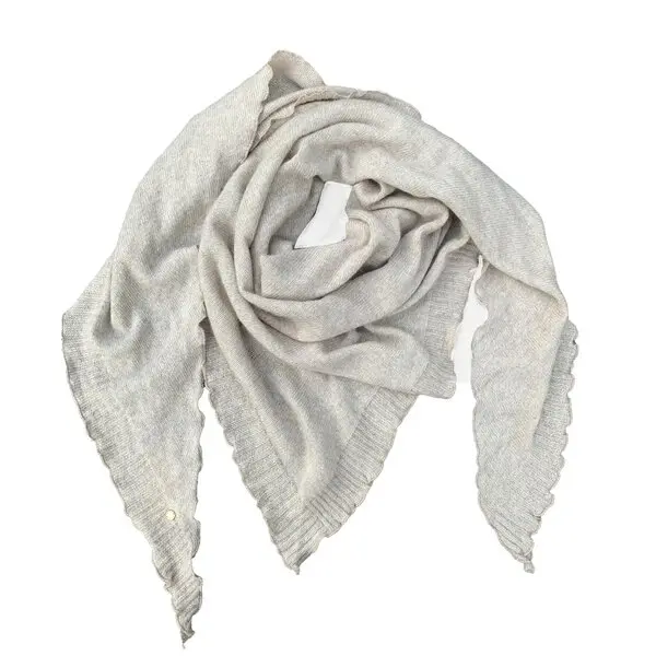 TIRILLM Neutrals Palma Triangle Cashmere Scarf Light - Beige