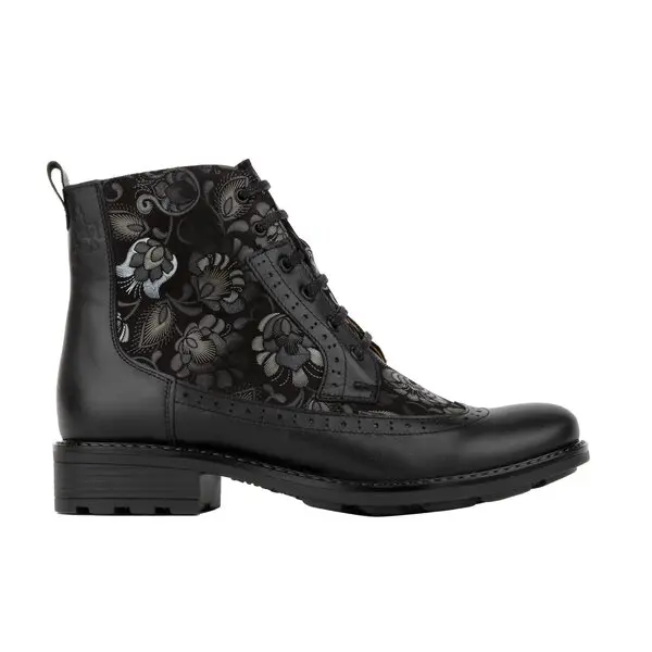 EMBASSY LONDON USA Milliner Emboss Ankle Boots - Black