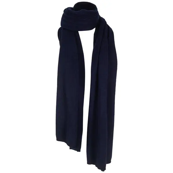 TIRILLM Alfie" Big Cashmere Scarf Navy - Blue