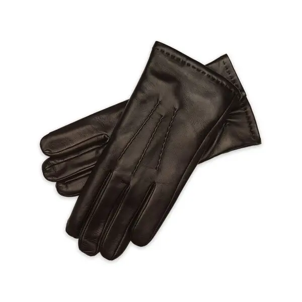 1861 GLOVE MANUFACTORY San Severo Leather Gloves In Dark - Brown
