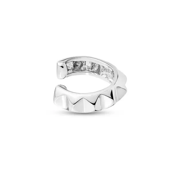 SALLY SKOUFIS Honeycomb Ear Cuff In Sterling - Silver