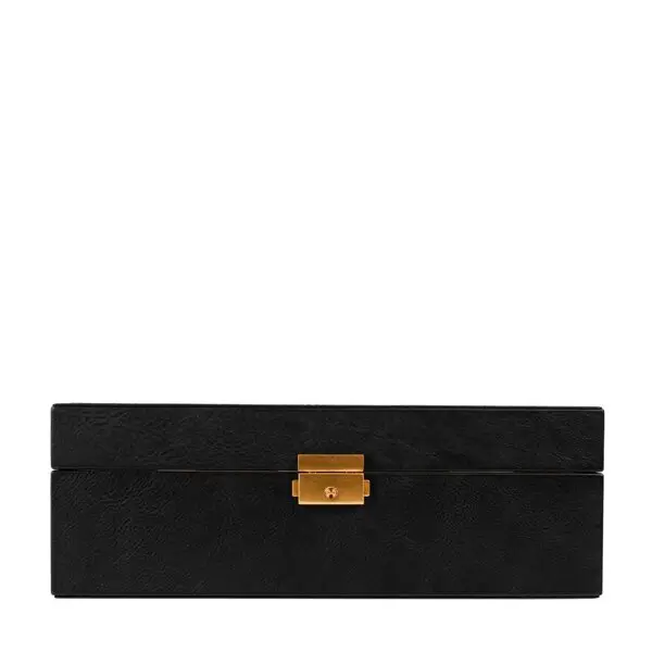 TIME RESISTANCE Leather Watch Box Organizer Silence - Black