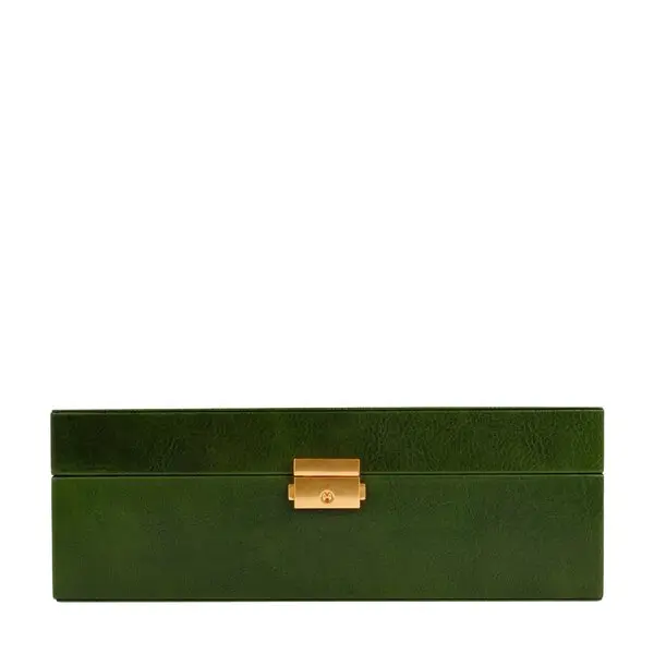 TIME RESISTANCE Leather Watch Box Organizer Silence - Green
