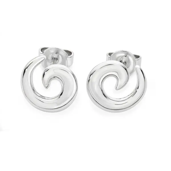 LUCY QUARTERMAINE Solid Sterling Swirl Studs
