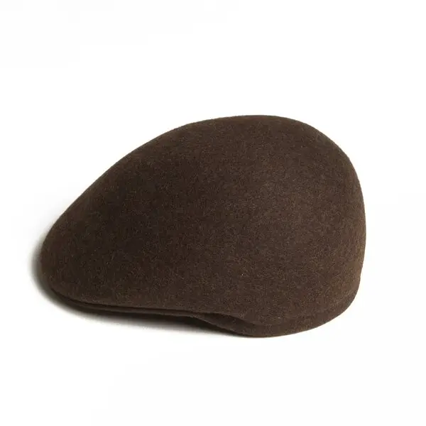 DASMARCA HATS Tate Wood Blocked Melange Felt Cap - Brown