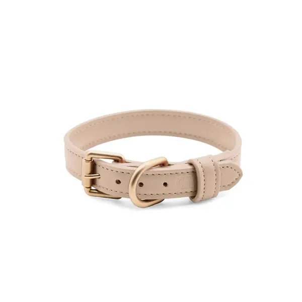 CAFIDE Neutrals Collar Vegan Leather Beige, Jala - Beige/black