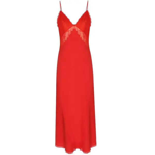BOCAN COUTURE Philippa Silky Chiffon Nightgown Dark - Orange