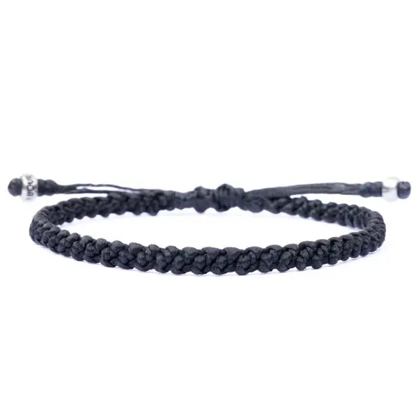 HARBOUR UK Mystic Silver Rope Bracelet - Black