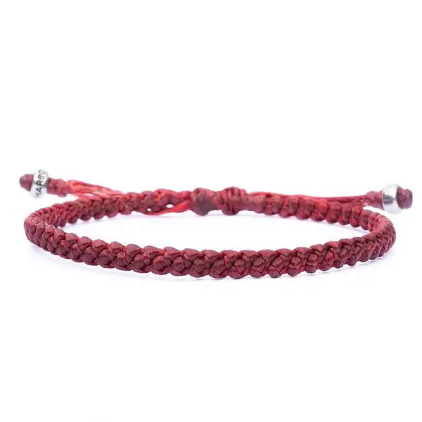 HARBOUR UK Mystic Silver Rope Bracelet - Red