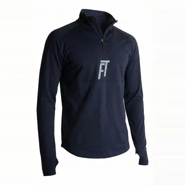 FOSTER TAYLOR Ft Quarter Zip Mock Neck Navy - Blue