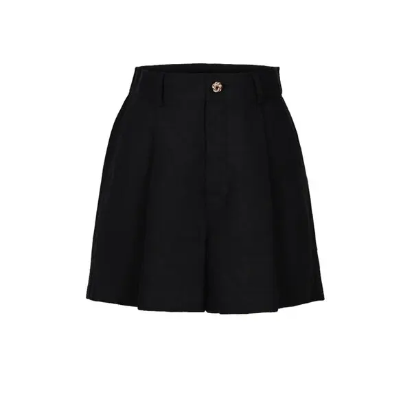 ANSE VICTORIN Mia Linen Shorts - Black