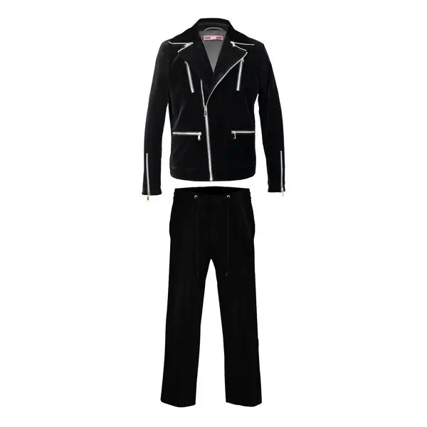 DAVID WEJ Washington Corduroy Biker Set - Black