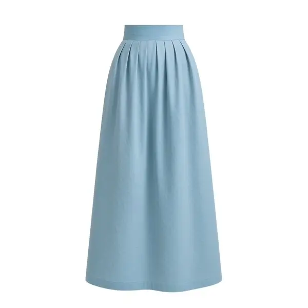 BEIRA Anna Full-length Light Pleated Skirt - Blue