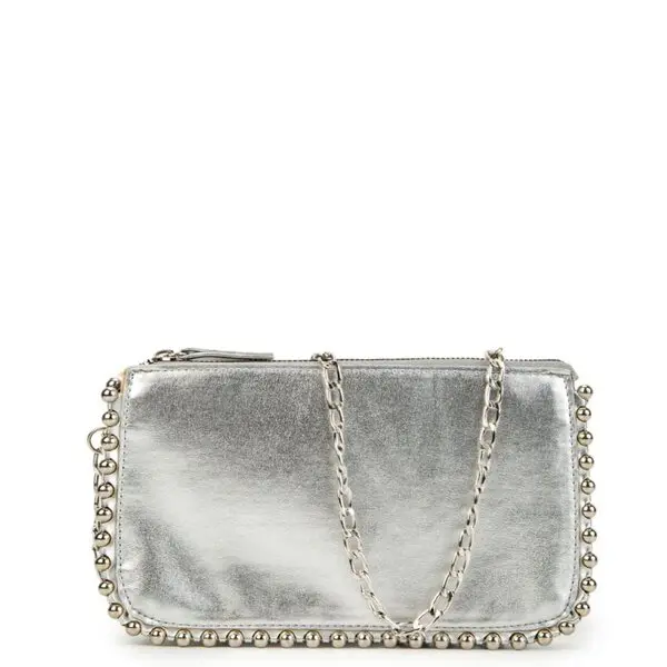 SPRINGMOONATELIER Very Special Luxury Color Cross Strap Party Bag - Silver