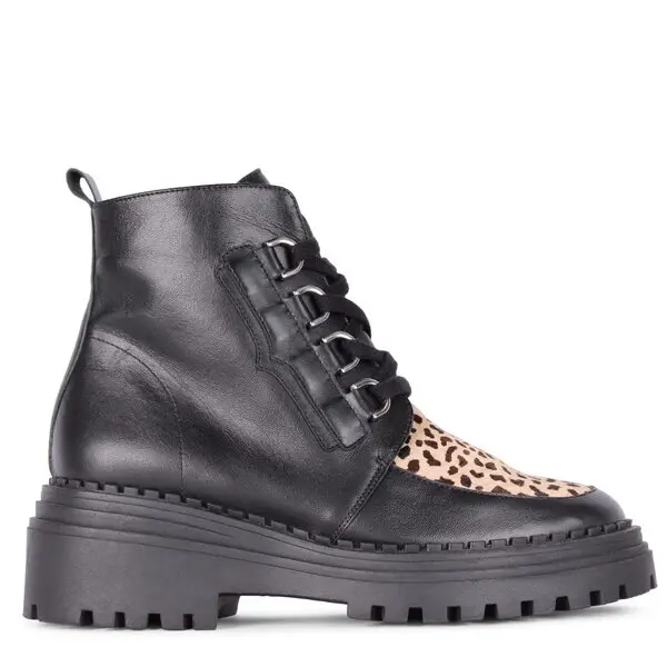TERRY DE HAVILLAND Rita Festival Boot Animal Print - Black