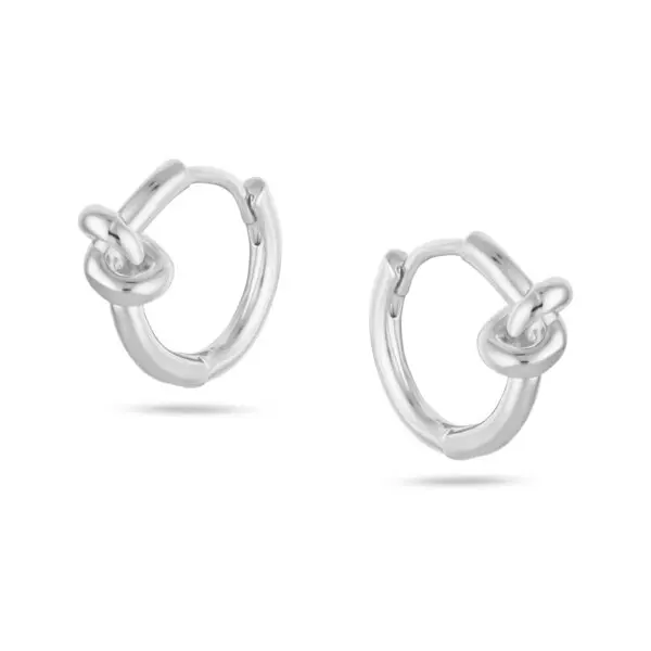 ARCTIC FOX & CO. Knots Hoop Earrings Luna Mini - Silver