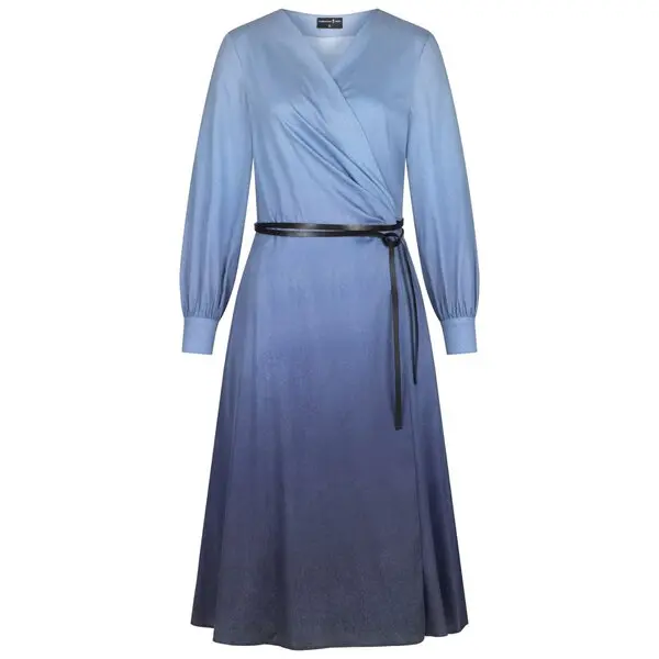 MARIANNA DÉRI Ombré Wrap Dress - Blue