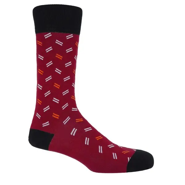 PEPER HAROW - MADE IN ENGLAND Parallel Socks Burgundy - Red