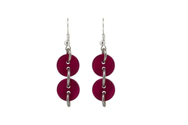 VICKISARGE Button Earrings - Pink