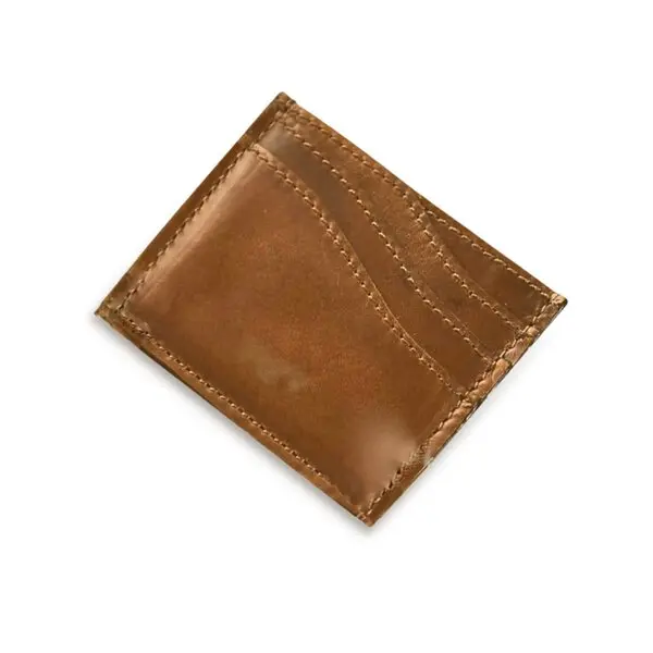 VIDA VIDA Tan Leather Wave Card Holder - Brown