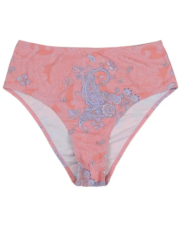 LORDS OF HARLECH Henrietta Paisley Explosion Coral Swimsuit Bottom - Pink