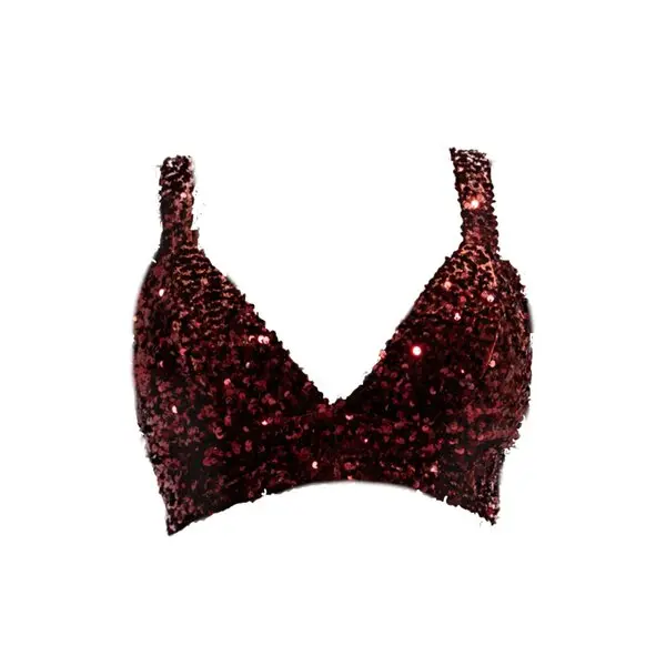 OFUURE Liza Sequin Bra Top In Bronzite - Brown