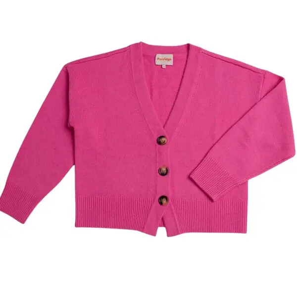 PORRIDGE KNITWEAR Cashmere Lucy Cardigan - Pink