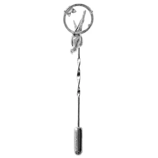 LEE RENEE Parakeet Tie Pin – Upside Down - Silver