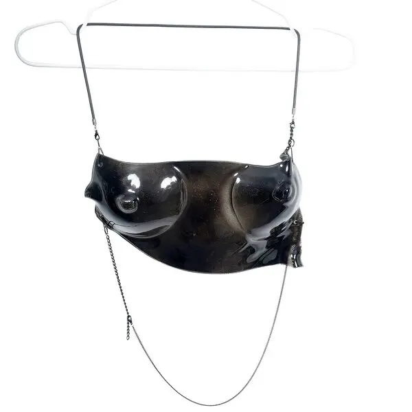 LAURA DAILI Glass Corset – Wearable Art - Black