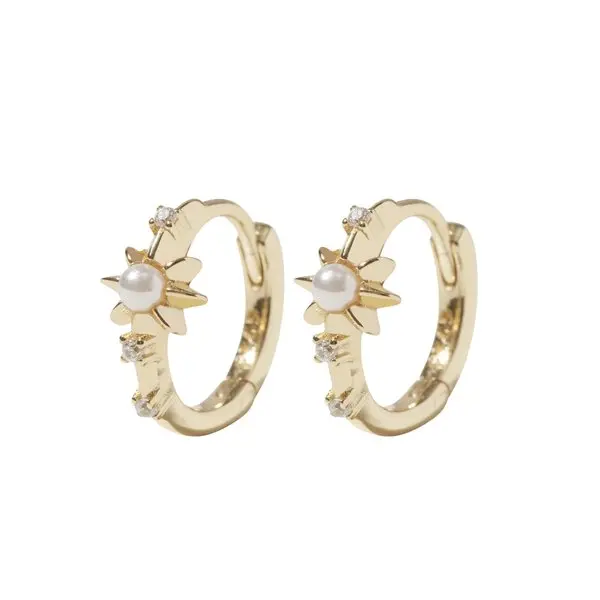 MURU Guiding Star Pearl Hoop Earrings