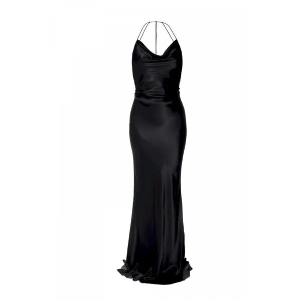 AGGI BY HALEWSKI Melanie Maxi Slip Dress - Black