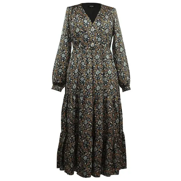 SMART AND JOY Liberty Print Blouse Dress - Blue