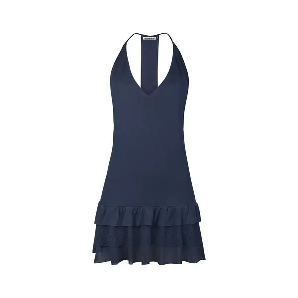 ANEMOIA Olivine Navy Knit Mini Dress - Blue