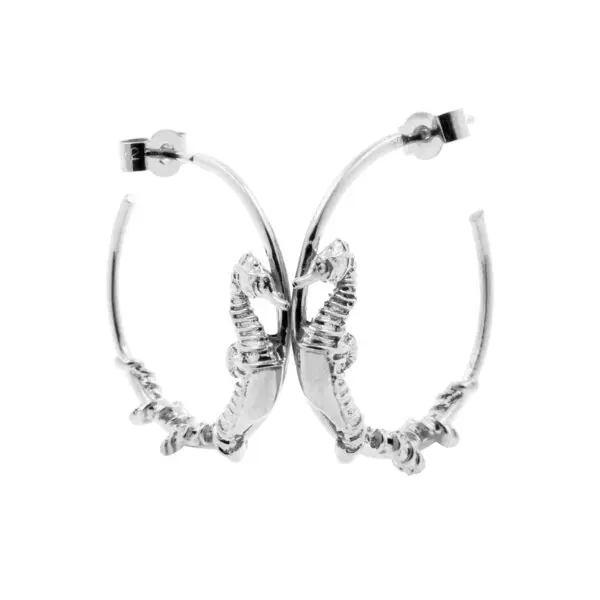 LEE RENEE Seahorse Hoop Earrings - Silver