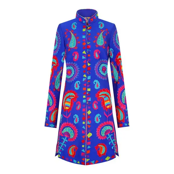 BEATRICE VON TRESCKOW Royal Samarkand Nehru Jacket - Blue