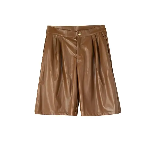 PALOMA LIRA Vinyl Culottes - Brown
