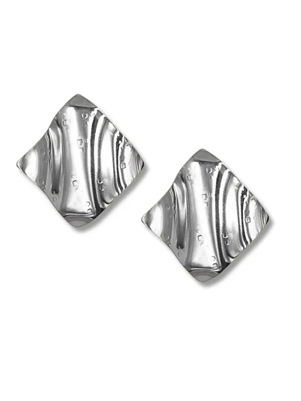 JAREDJAMIN Whitney Wave Clip Earrings - Silver