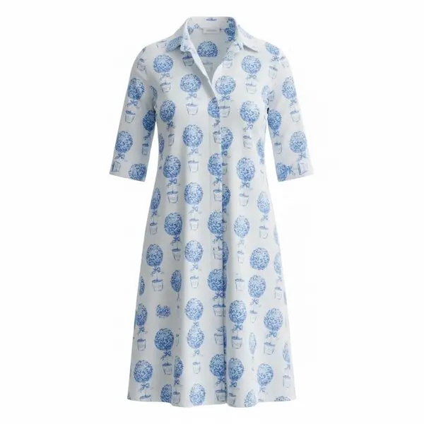 MARY MARSHMALLOW Delray Dress Topiary - Blue