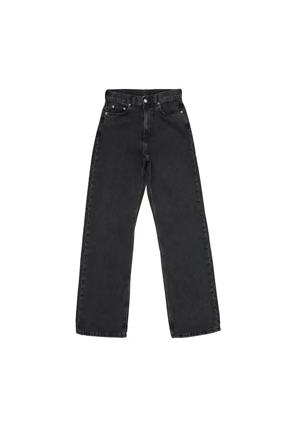 DR. DENIM Echo High Straight Retro - Black