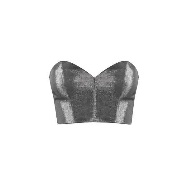 VESTIAIRE D'UN OISEAU LIBRE Metallic Corset Top