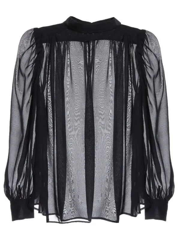 HELENE GALWAS Bibi Silk Blouse - Black