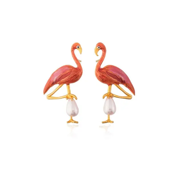 MILOU JEWELRY Flamingo Earrings - Pink